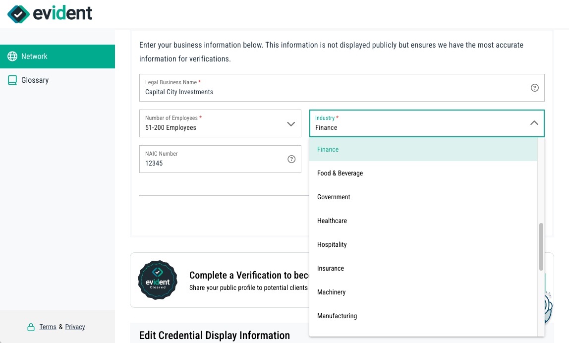 Evident Network: Creating an Account, Members, Verifications, and the Evident Cleared Credential ...